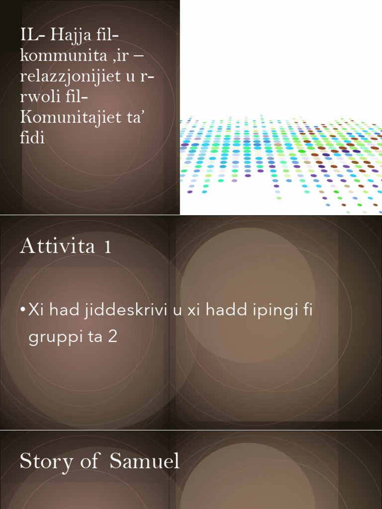 IL - Hajja Fil - Kommunita, Ir - Relazzjonijiet | PDF