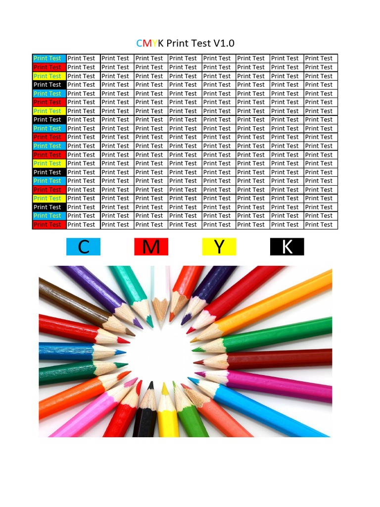 CMYK Test Table | PDF