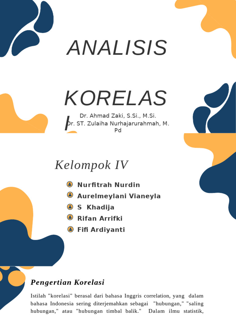Kelompok 4 - Analisis Korelasi | PDF