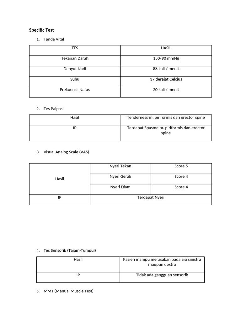 Specific Test | PDF