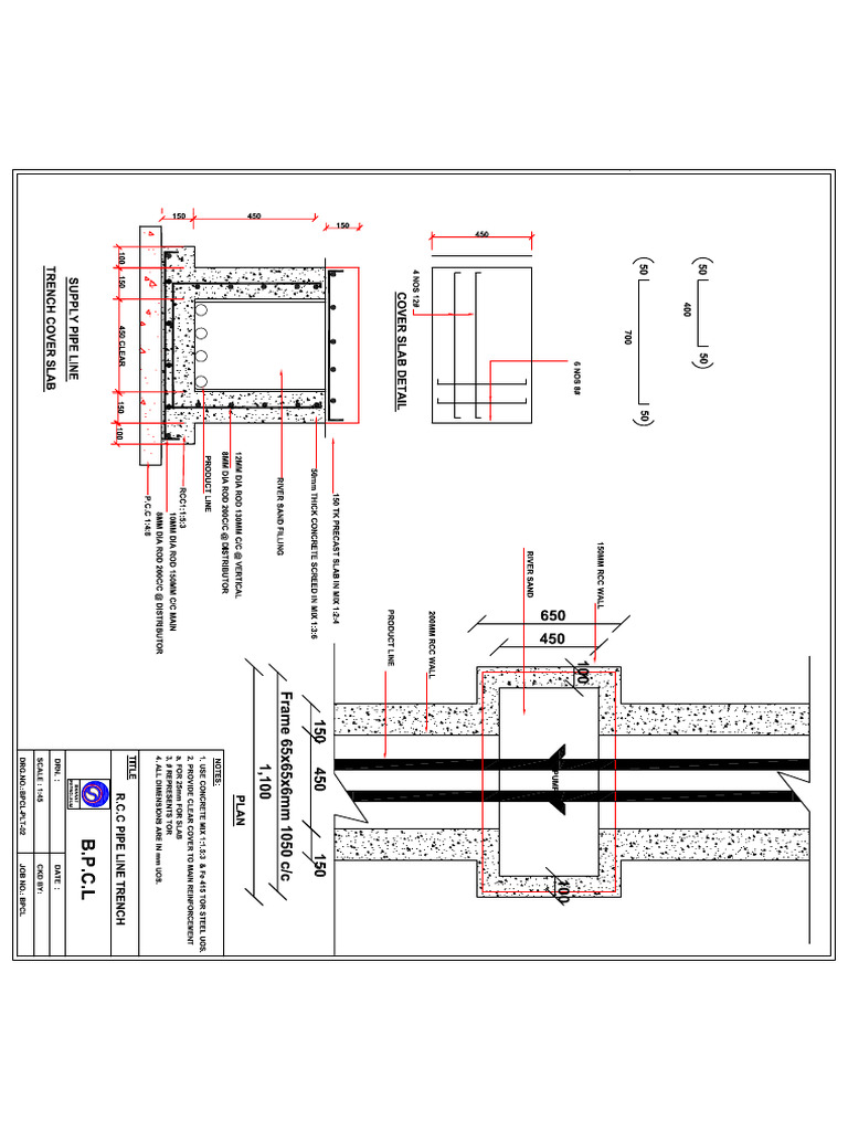 RCC Pipe Line Trench | PDF