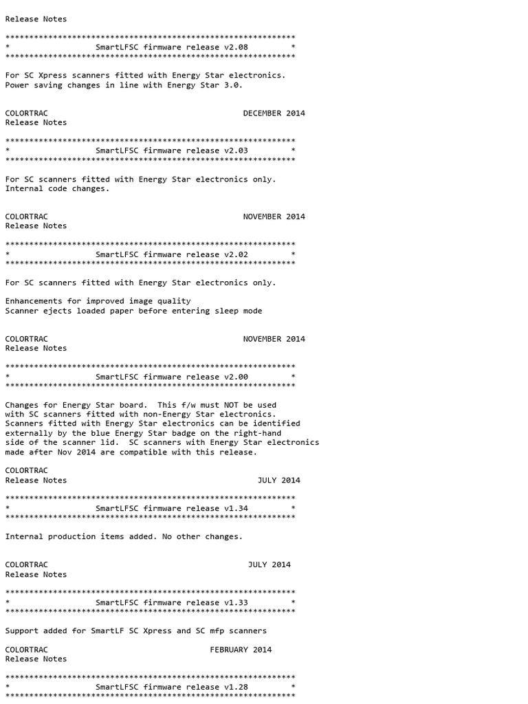 scV2 08fw Release Note | PDF