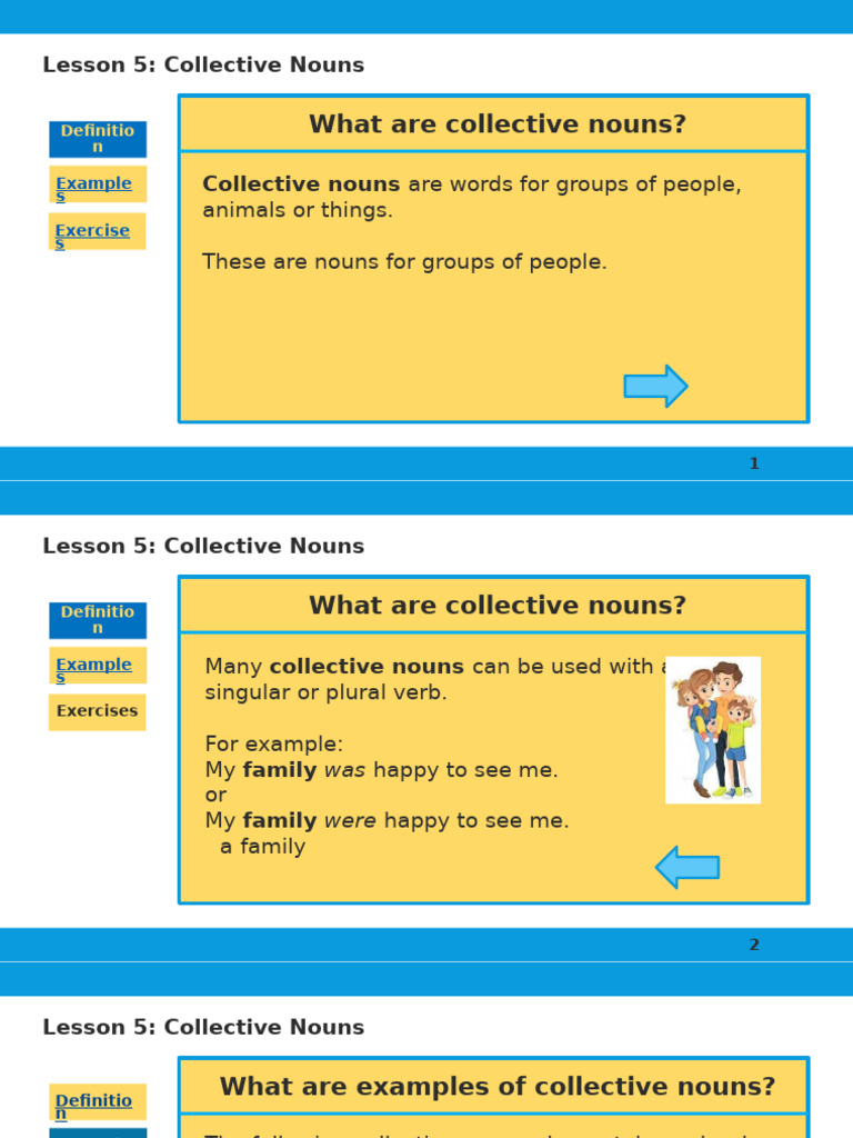 Lesson 5 - Collective Nouns | PDF | Noun | Language Arts & Discipline