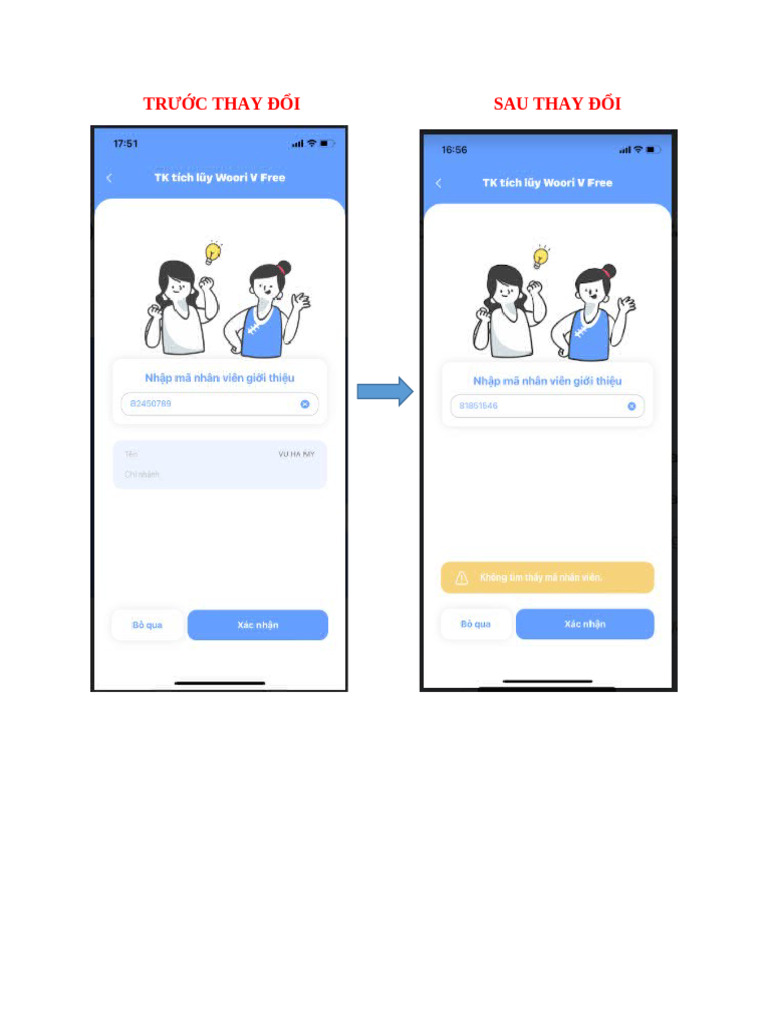 (TRƯỚC-SAU) - SỬA QUY TẮC GHI NHẬN MÃ NV GIỚI THIỆU | PDF