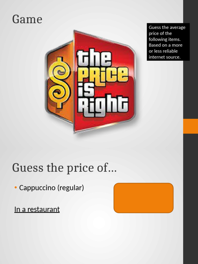 price is right game | PDF