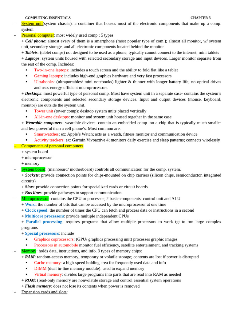 Computing Essentials (CH-5) | PDF