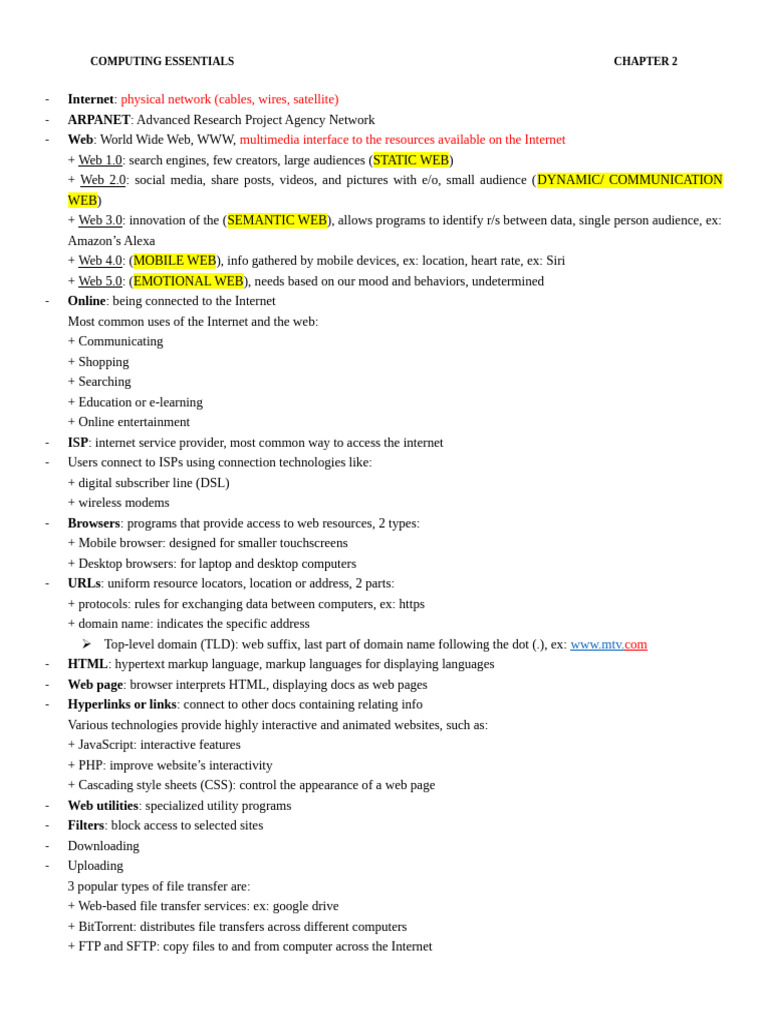COMPUTING ESSENTIALS (CH-2) | PDF