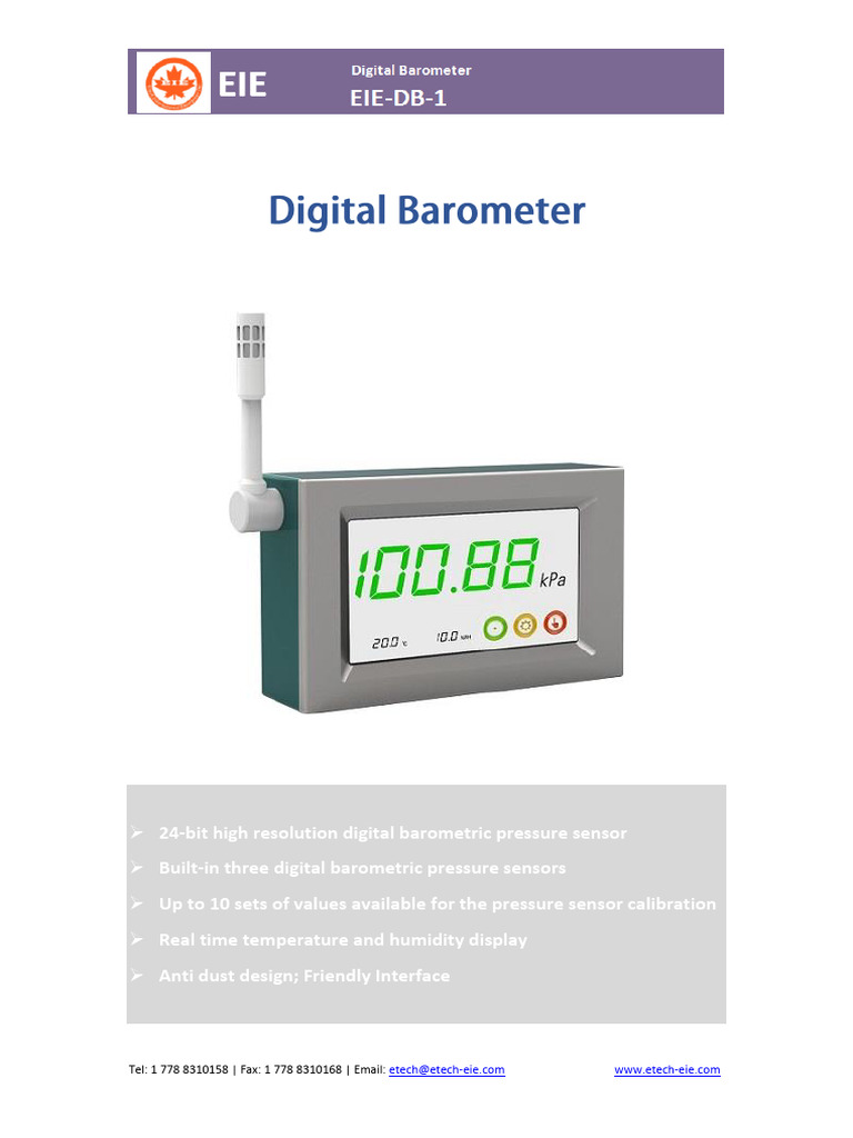 EIE DB 1 Digital Barometer 2 | PDF