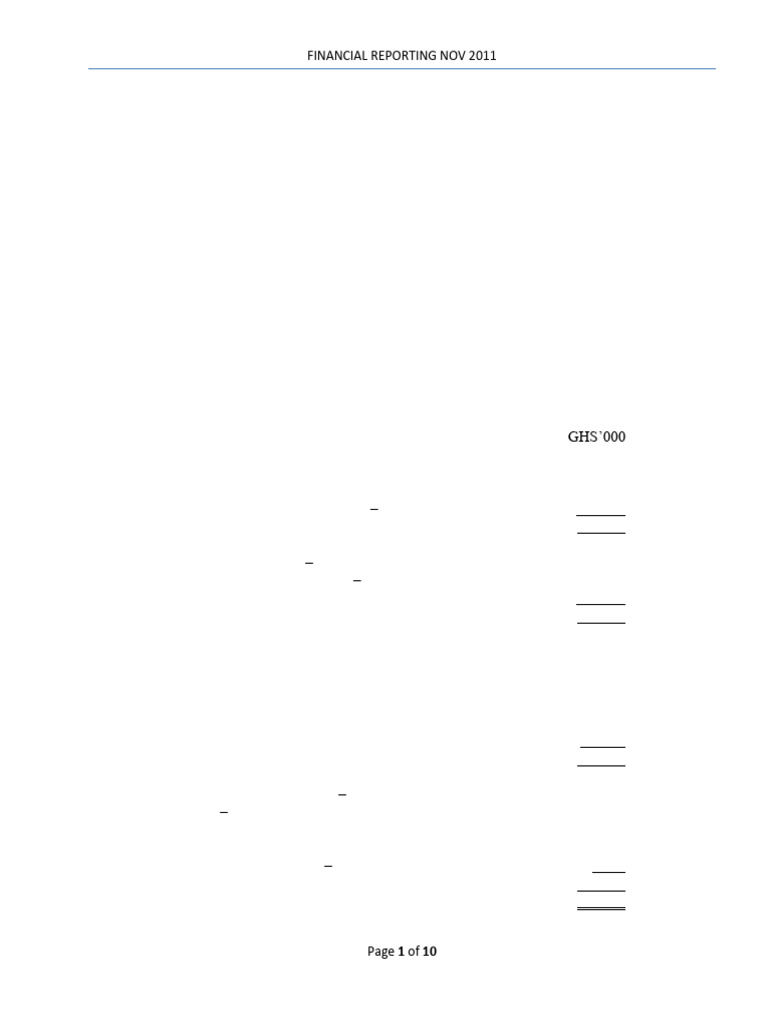 FINANCIAL REPORTING - PDF Nov 2011 Solu | PDF