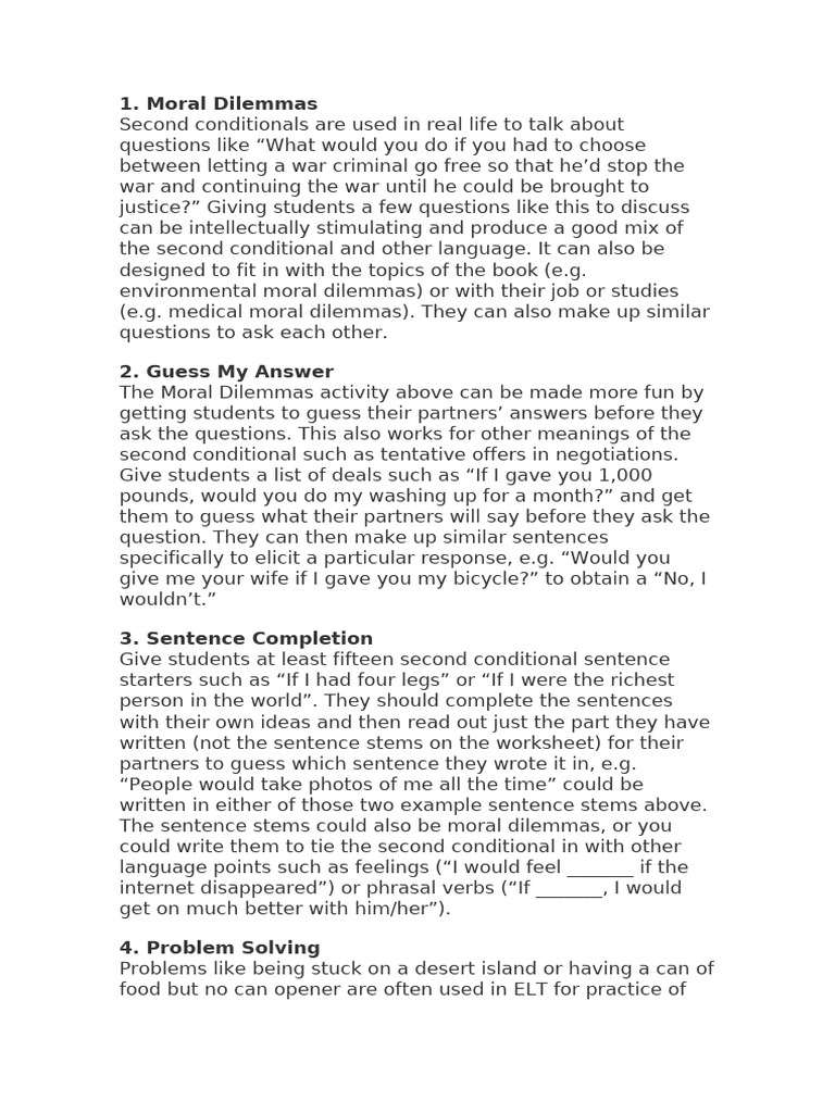 Conditionals Fun Activities | PDF | Linguistics | Syntax