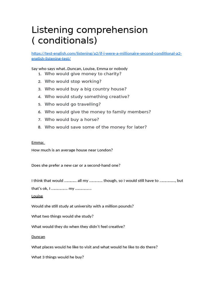 Listening Comprehension 45 | PDF