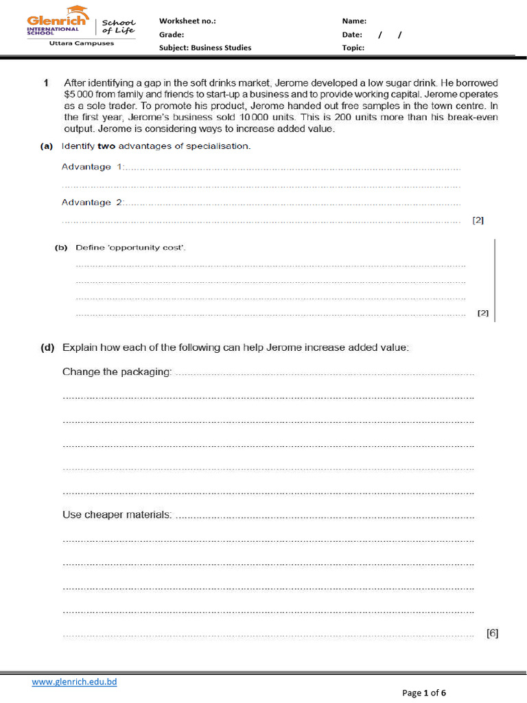 Puja Vacation Homework-Worksheet | PDF