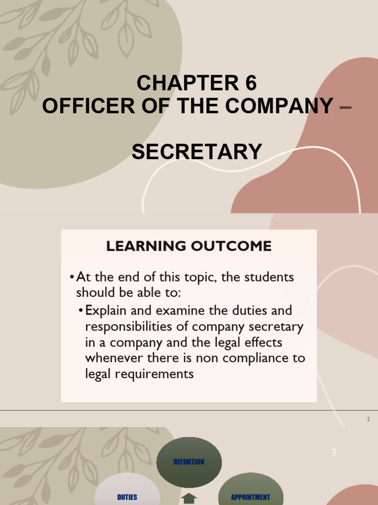 Chapter 6 Law485 Secretary2022 Pdf