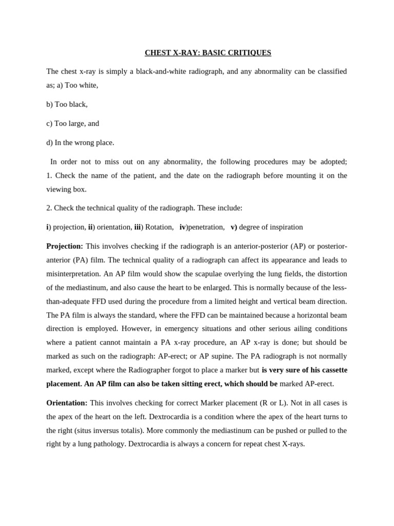 Rad 551 - Basic Film Critique | PDF