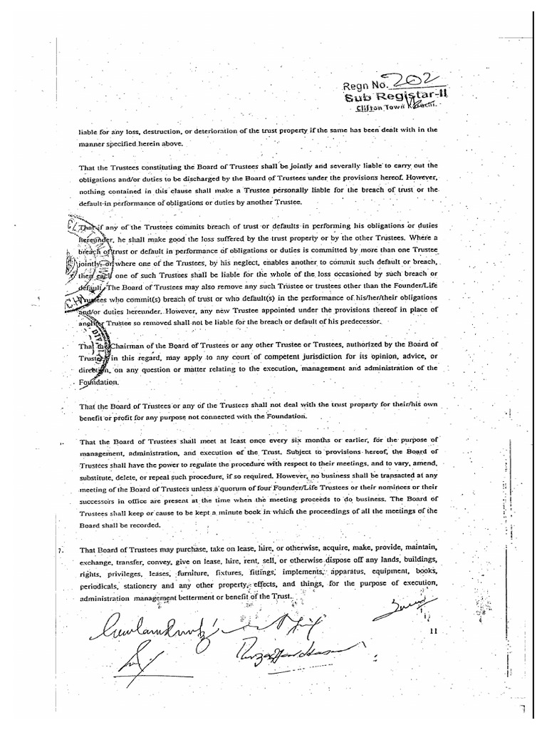 Trust Deed of Siraat e Mustaqueem Foundation-13-16 | PDF