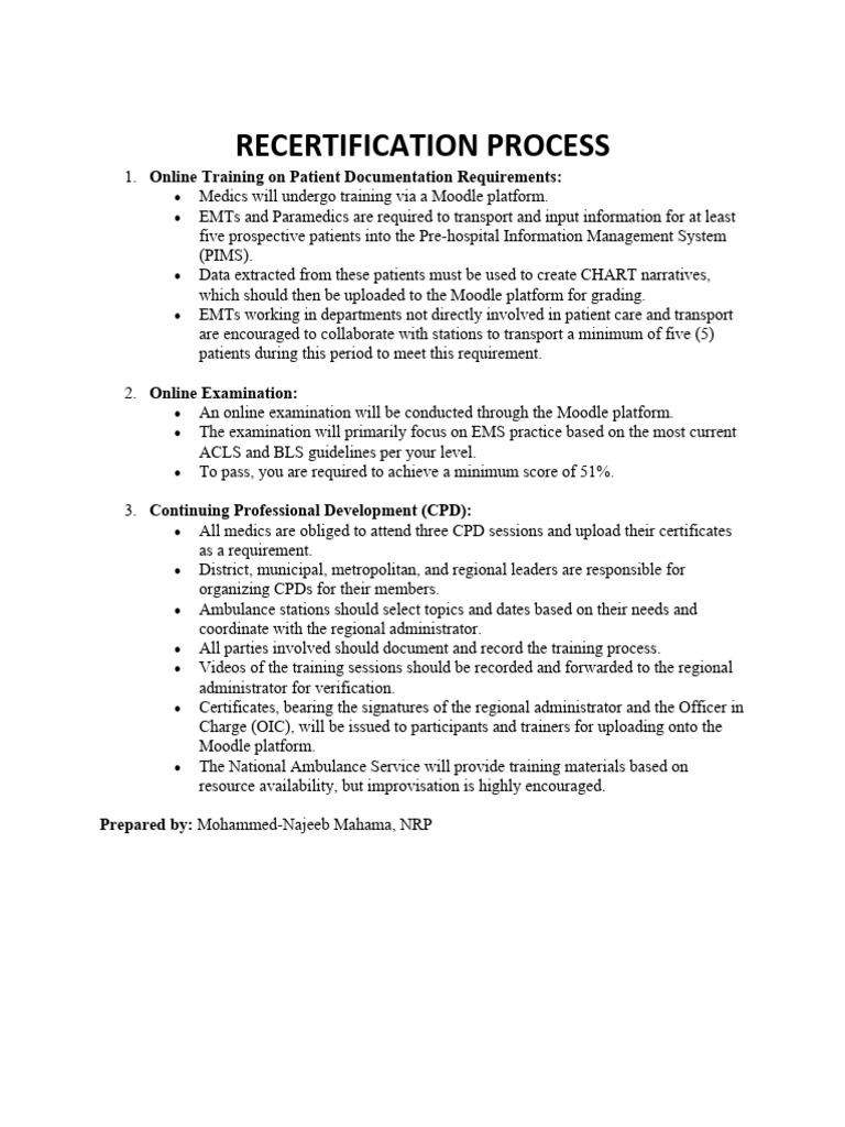 Recertification Process | PDF