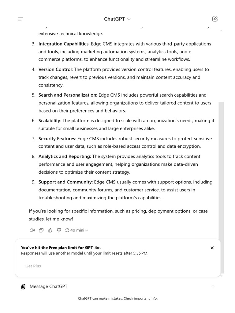 Edge CMS Features Overview | PDF