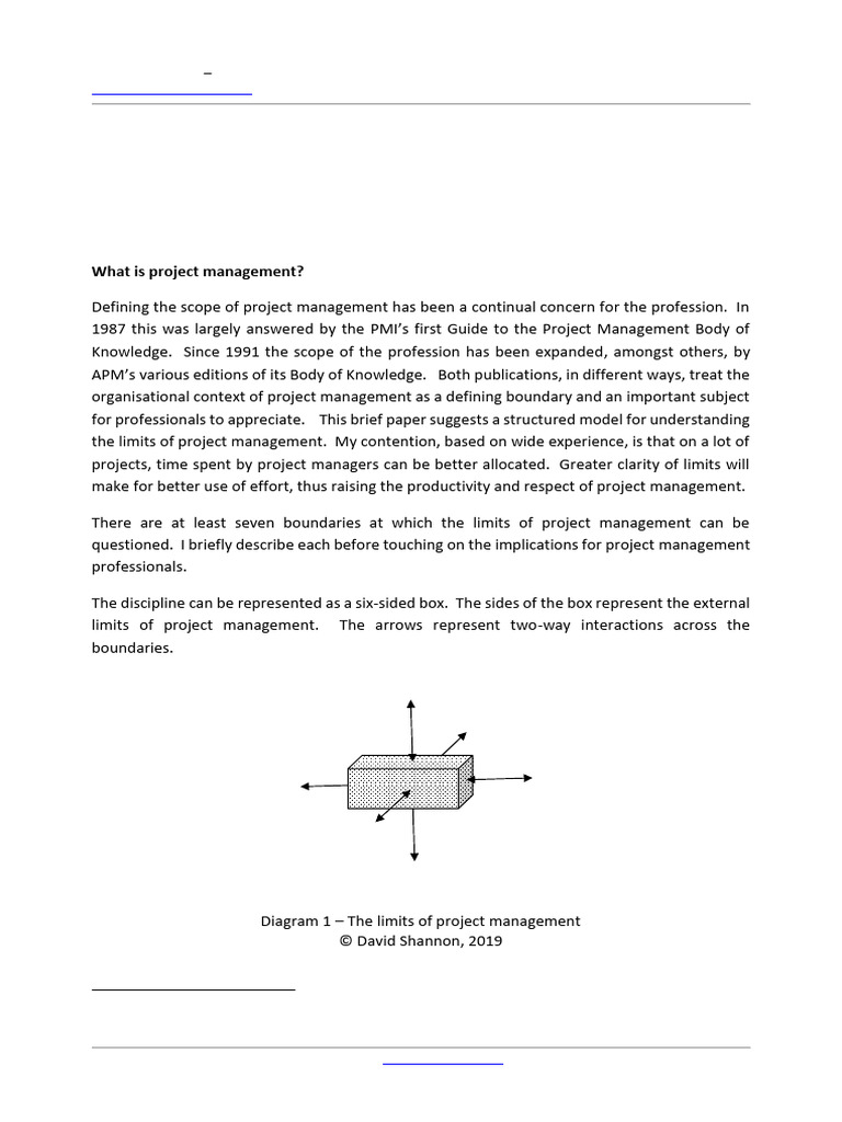 Jul2019 Shannon Seven Limits of Project Management | PDF