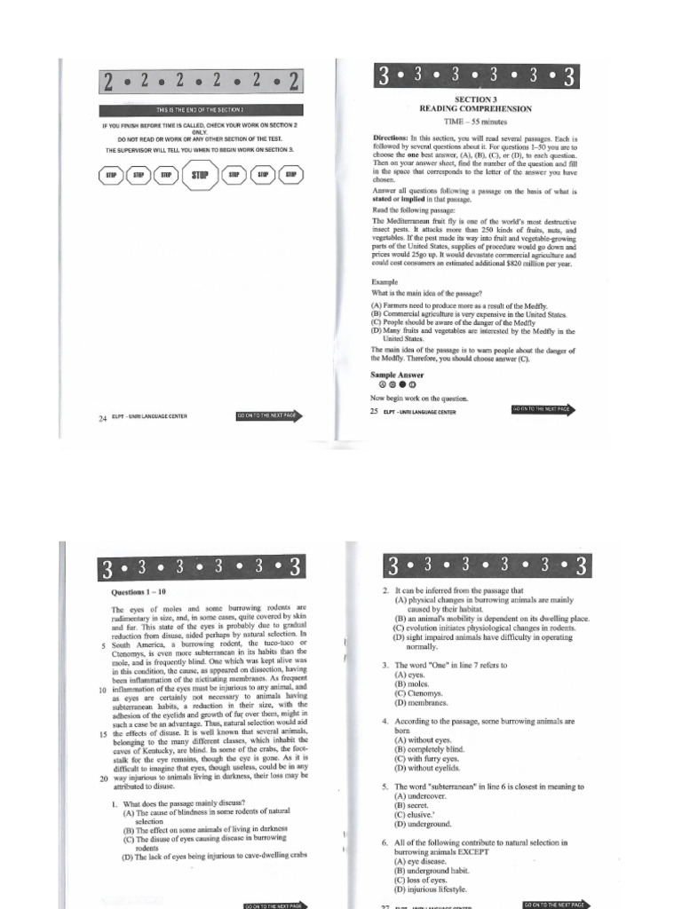 Latihan Section 3 - Reading Comprehension | PDF