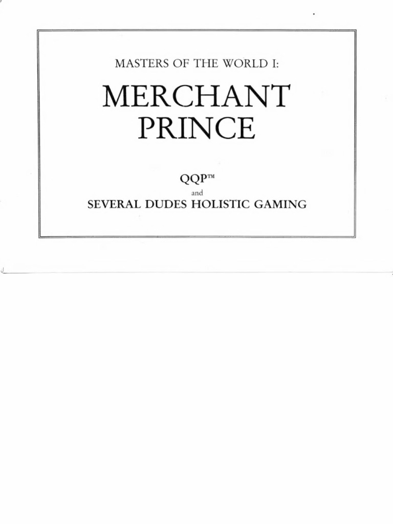 Merchant Prince Manual | PDF