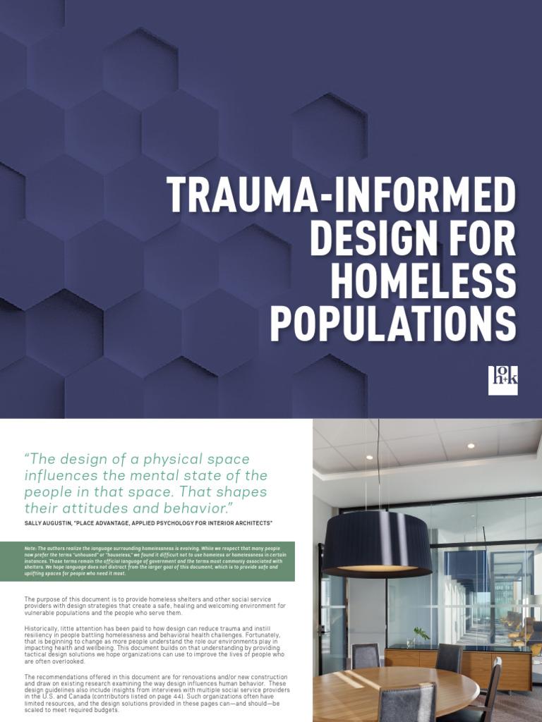 Trauma Informed Design For Homeless Populations Hok High Resolution | PDF