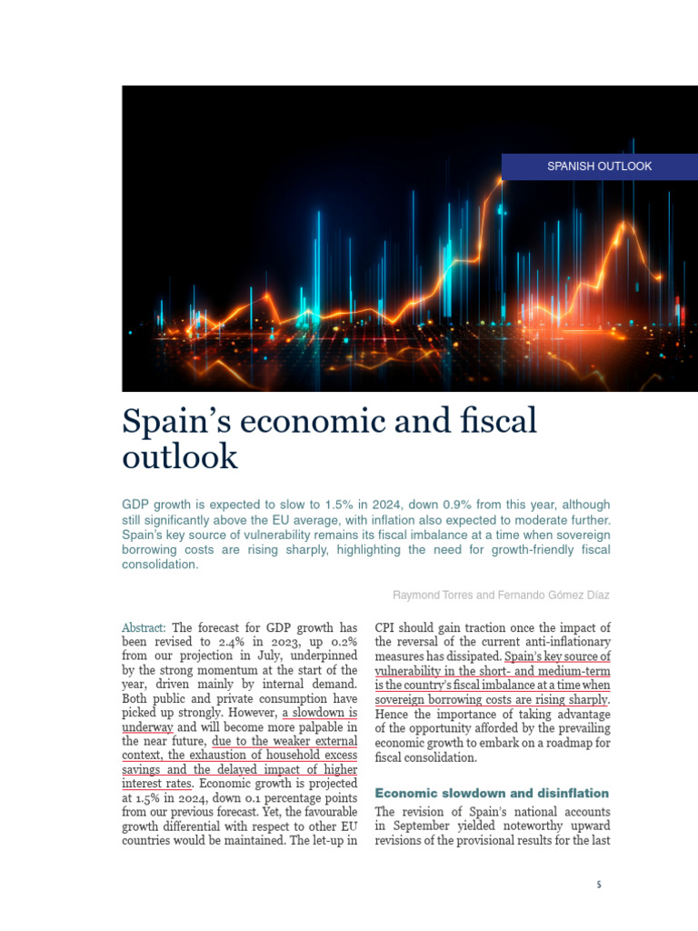 Spain's Economic and Fiscal: Outlook | PDF