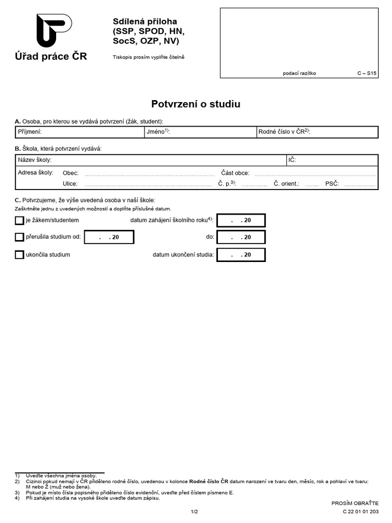 Potvrzeni-o-studiu | PDF