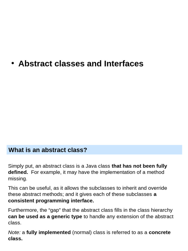 Lesson9-Abstract Classes Classes | PDF