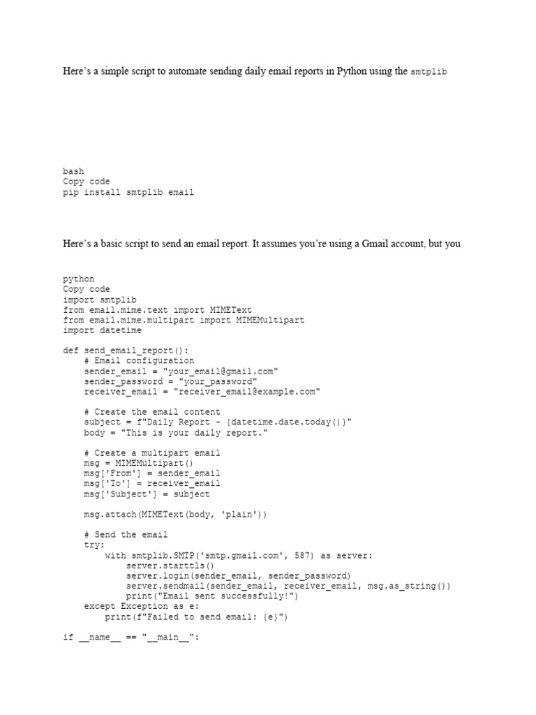 Daily Mail Python Code | PDF