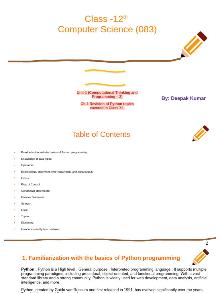 Computational Thinking and Programming - 1 | PDF