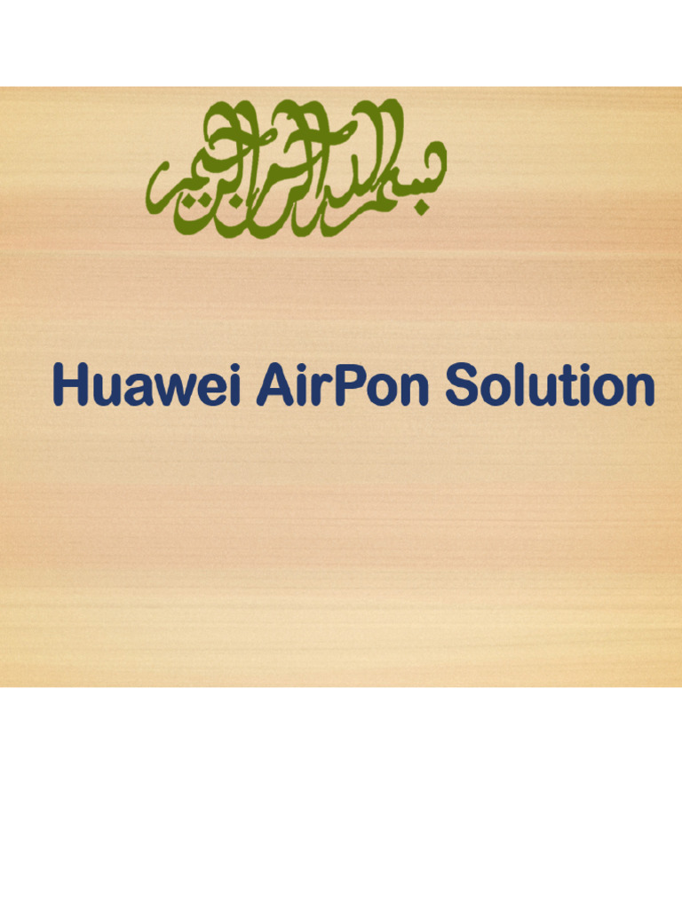 Huawei_AirPon_Solution_1724852556 | PDF