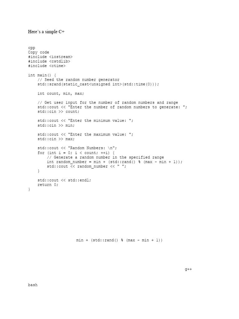 C++ Code tutorial | PDF C++ Code tutorial | PDF