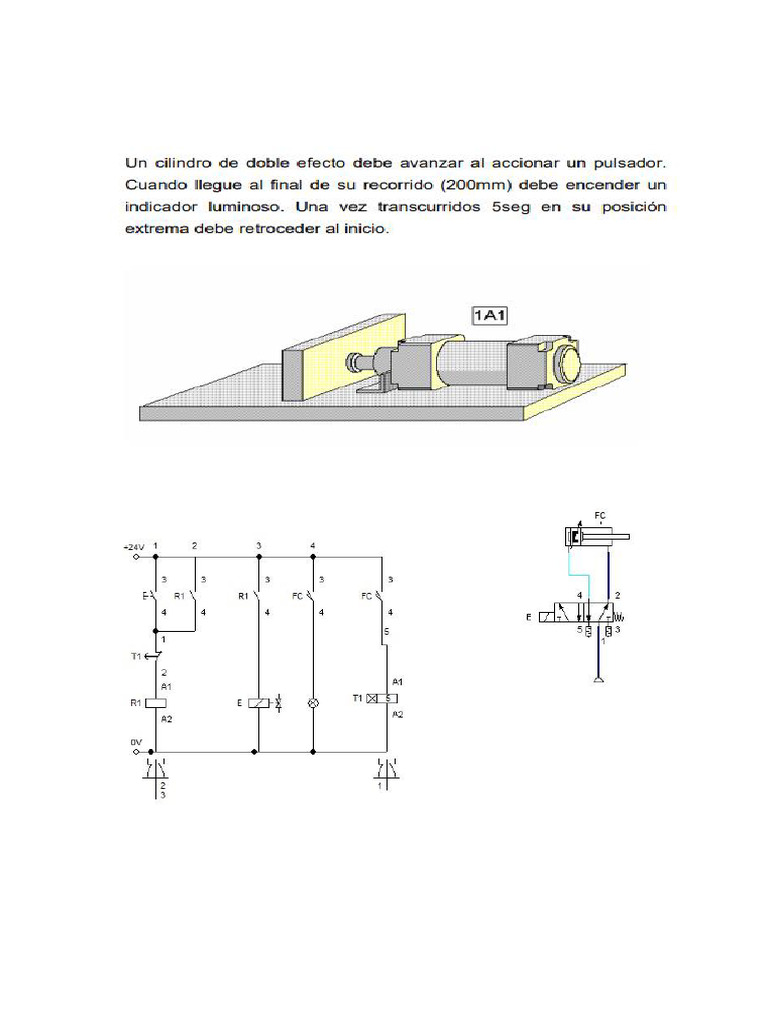 Ejercicio nº1 electroneumática | PDF
