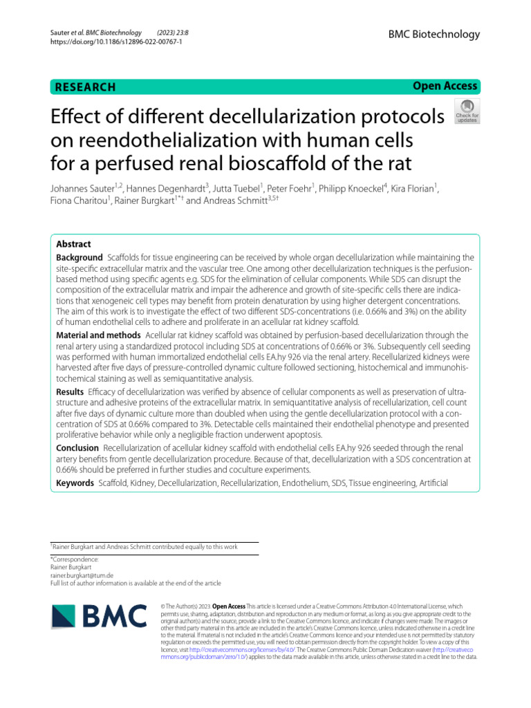 Decellularized | PDF