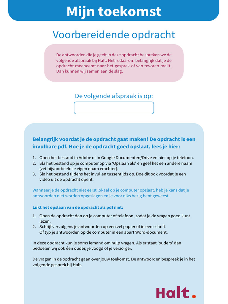 1.PDF - Leeropdracht Toekomst - Mijn Toekomst - MRT 2024 | PDF