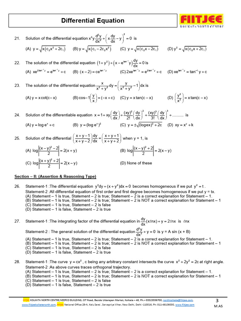 Differential Equation-MAINS-1-3 | PDF