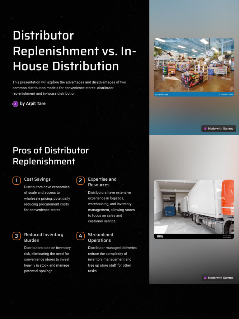 Distributor Replenishment Vs in House Distribution | PDF