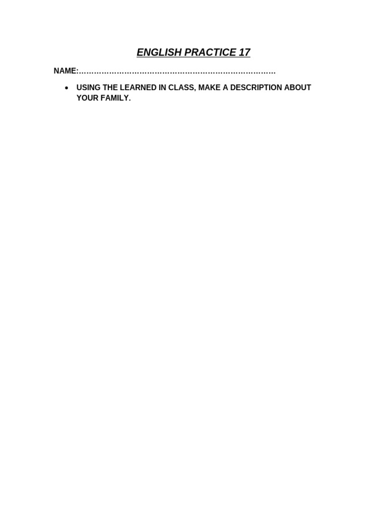 ENGLISH PRACTICE 17,18,19,20 | PDF