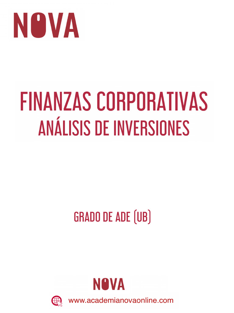 FINANZAS BLOQUE 1 - ANAÌ LISIS DE INVERSIONES - ACADEMIA NOVA Online 2 ...