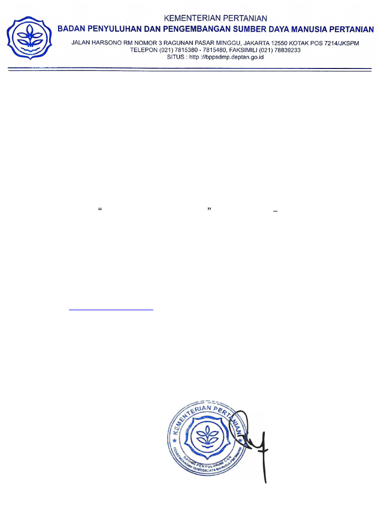 1.1.05 Surat - Kabadan Ke Dinas Prov Kab Kot - Peserta TOT Low Cost Precision Farming | PDF