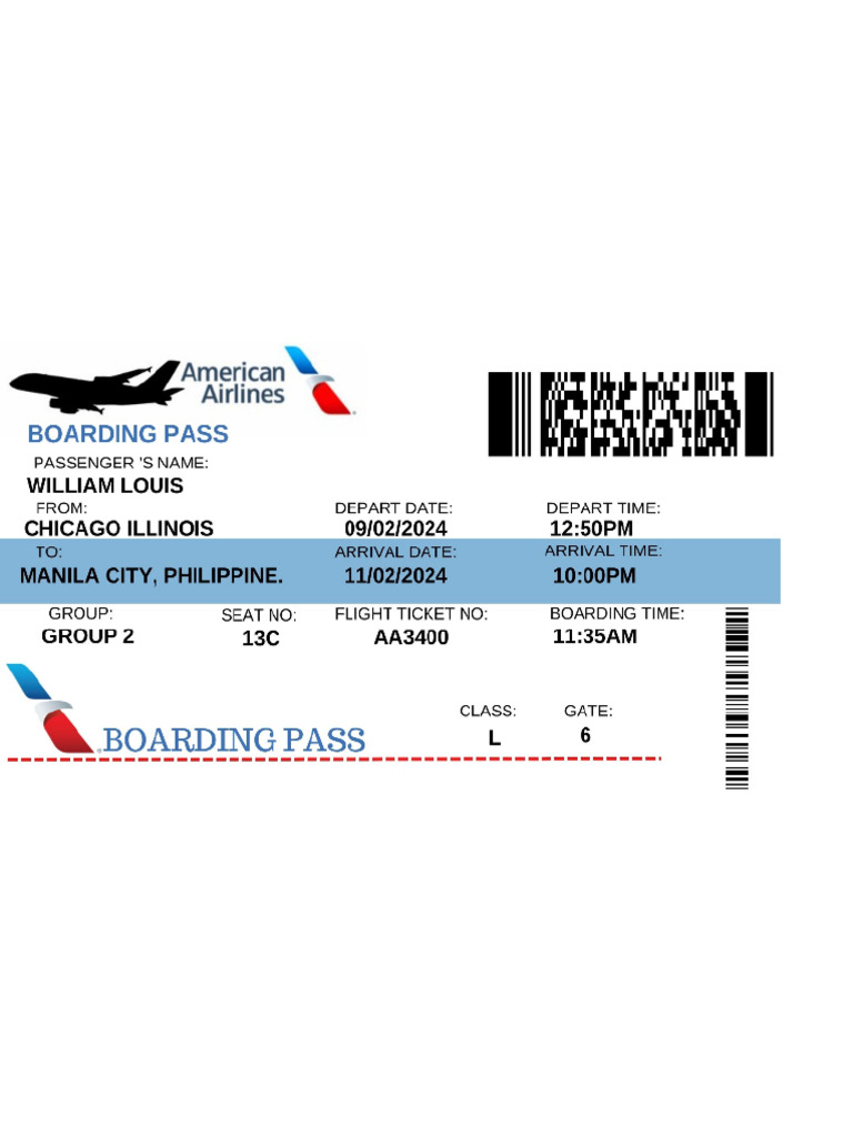 Flight Ticket Document | PDF