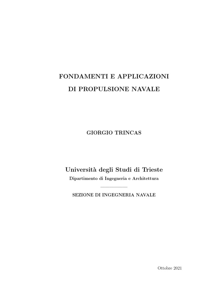 Propulsione (Trincas 2021) | PDF