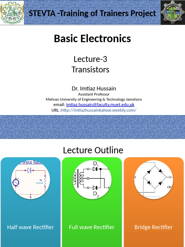 Lecture Transistors | PDF