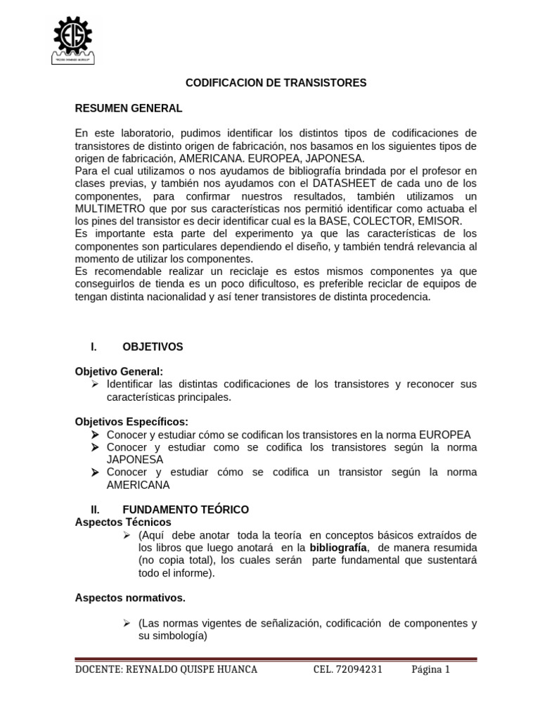 Formato para El Informe | PDF