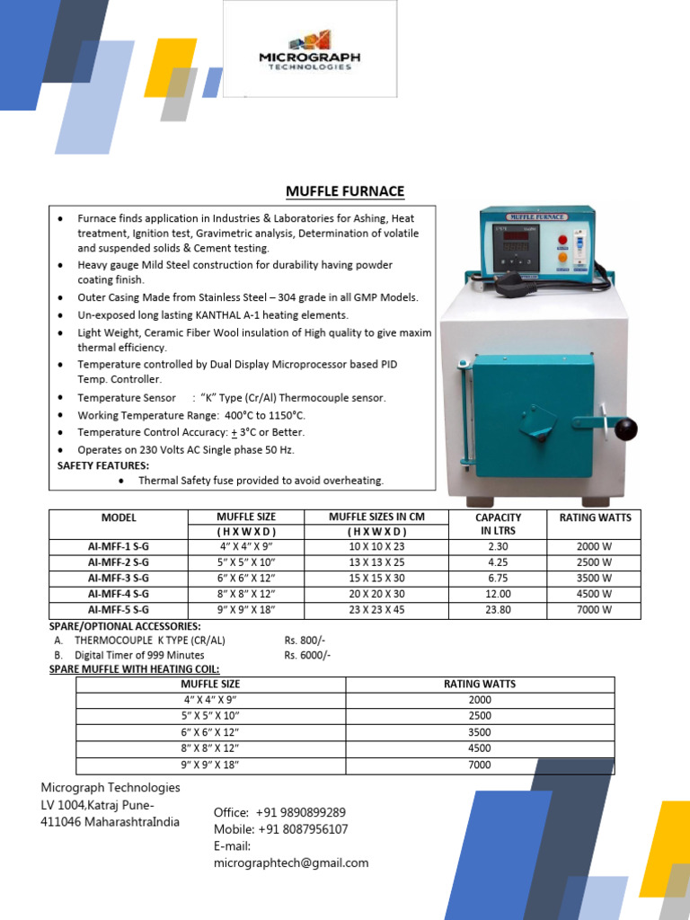 Muffle Furnace | PDF