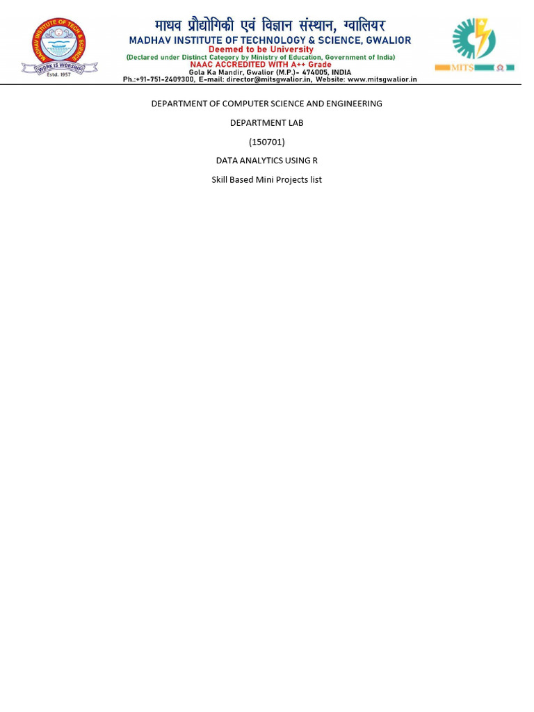 Skill Based Mini Projects | PDF