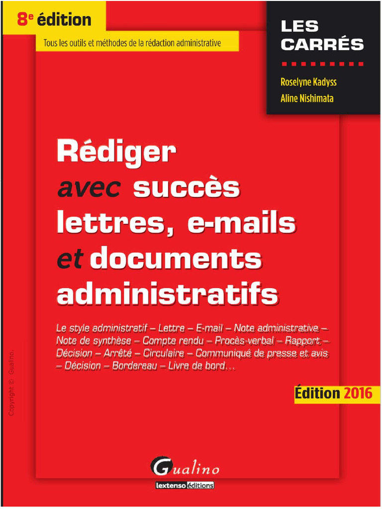 Rediger Avec Succes Lettres E-Mail Et Documents Administratifs PDF Io | PDF