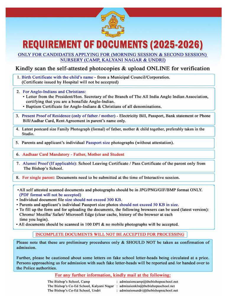 03102024125231DOCUMENTS REQUIREMENTS 2025-2026 | PDF