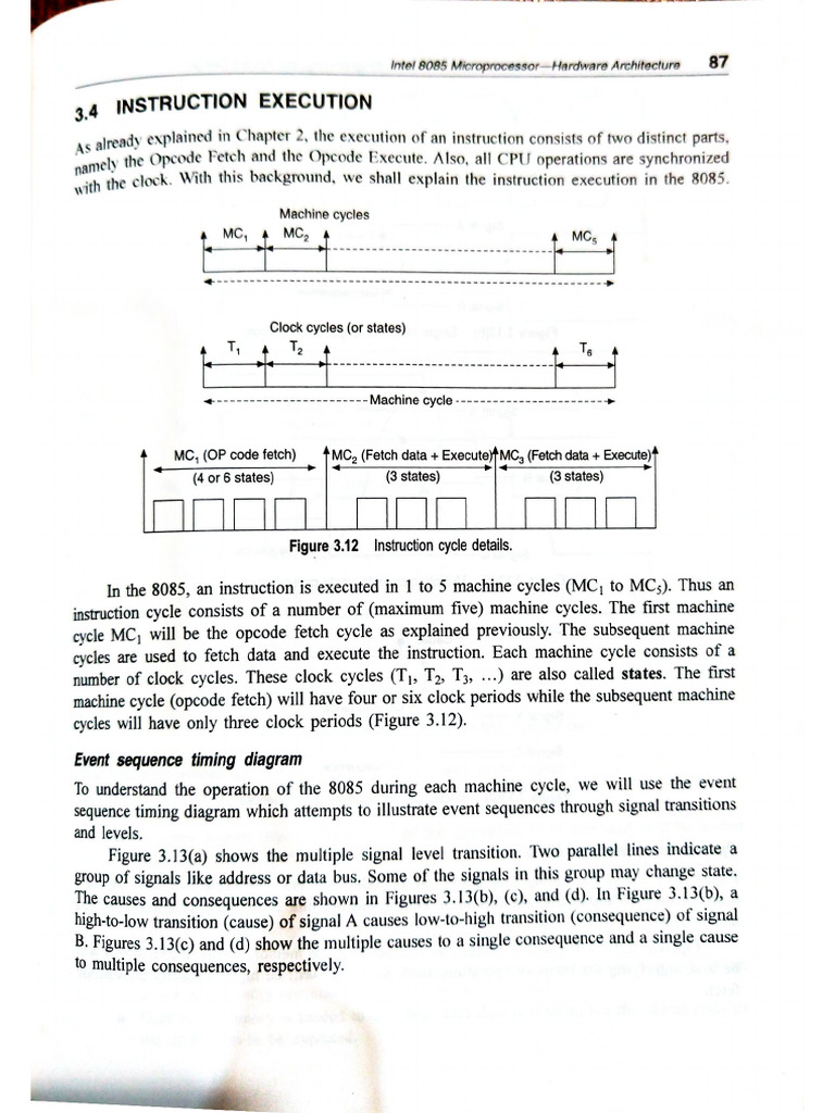 Basic Timing Diagram of 8085 | PDF