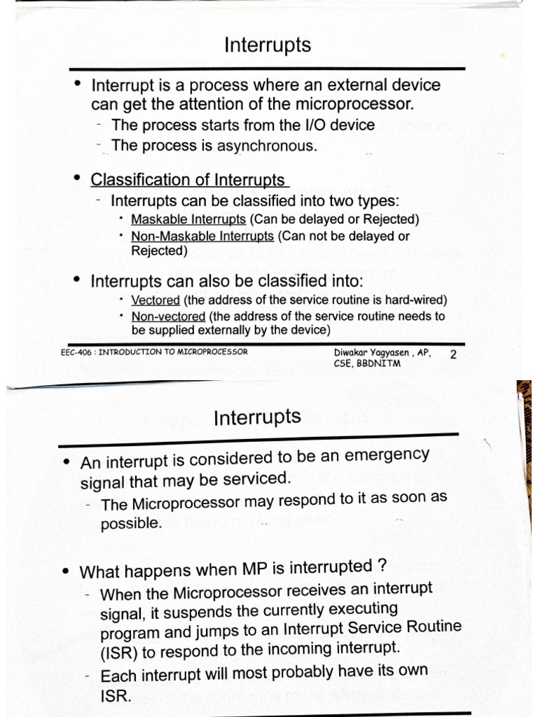 8085 Interrupts | PDF